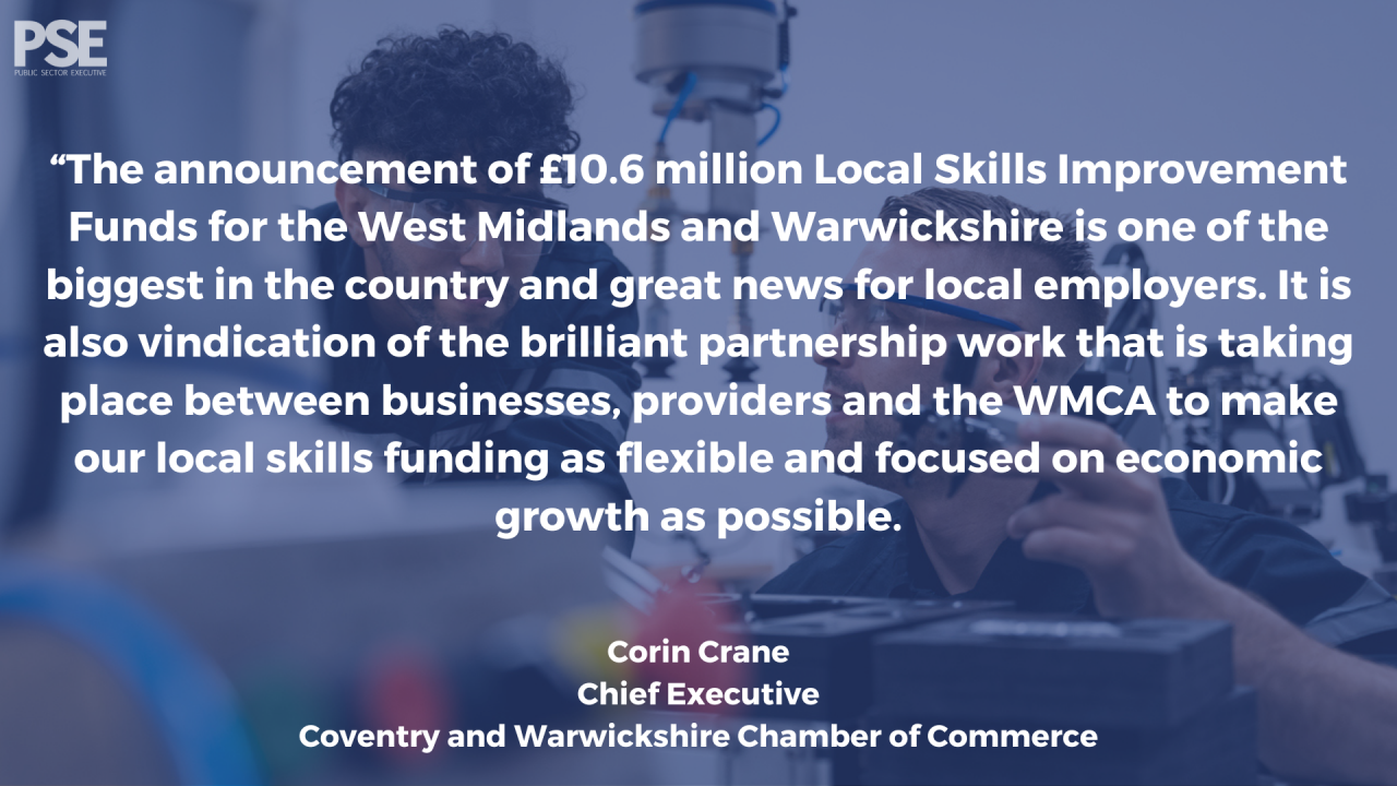 Skills and economy boost for West Midlands | Public Sector News